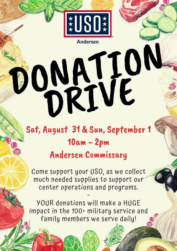 USO Andersen Donation Drive • USO Guam